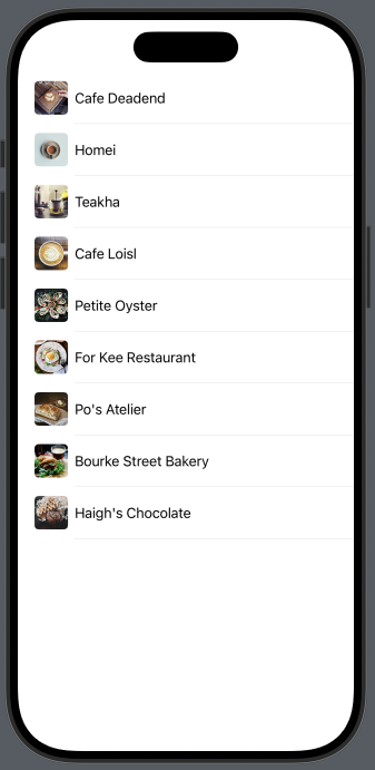 Como crear una Lista o tabla con texto e imagenes en SwiftUI